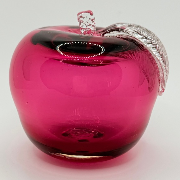 Angelo Rossi | Accents | Vintage Angelo Rossi Cranberry Glass Apple ...
